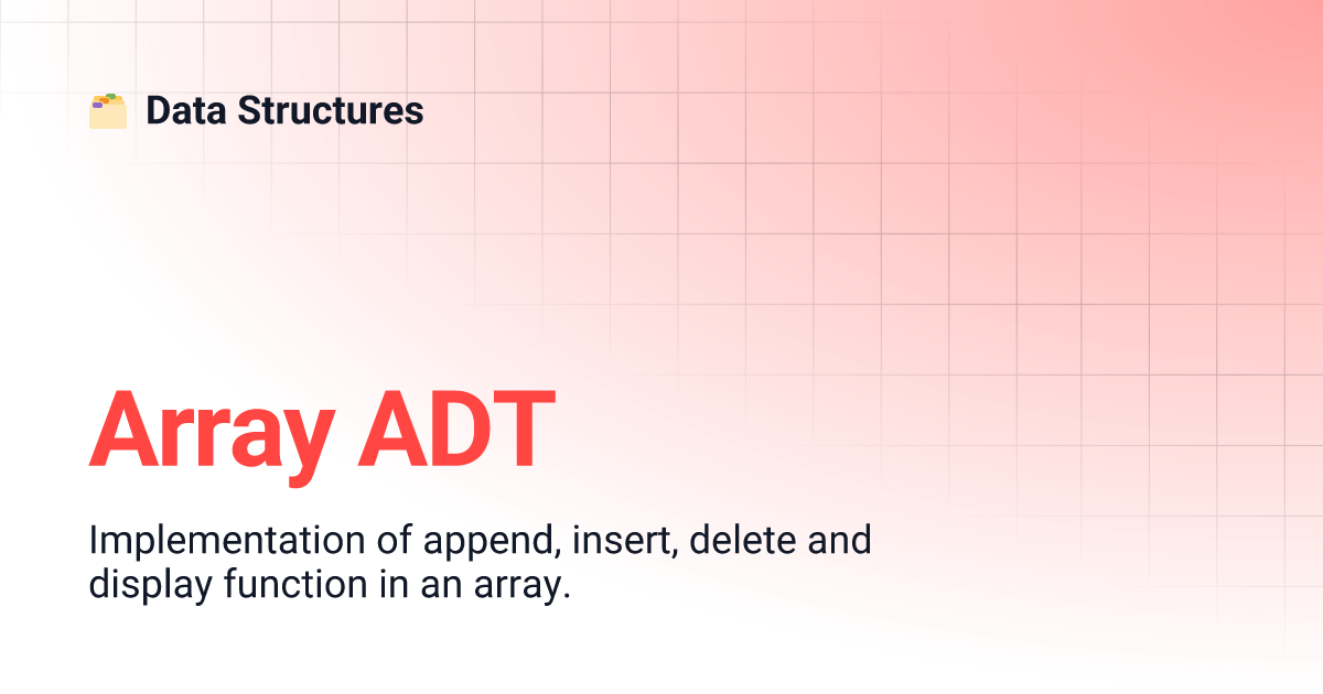 Array Adt Data Structures